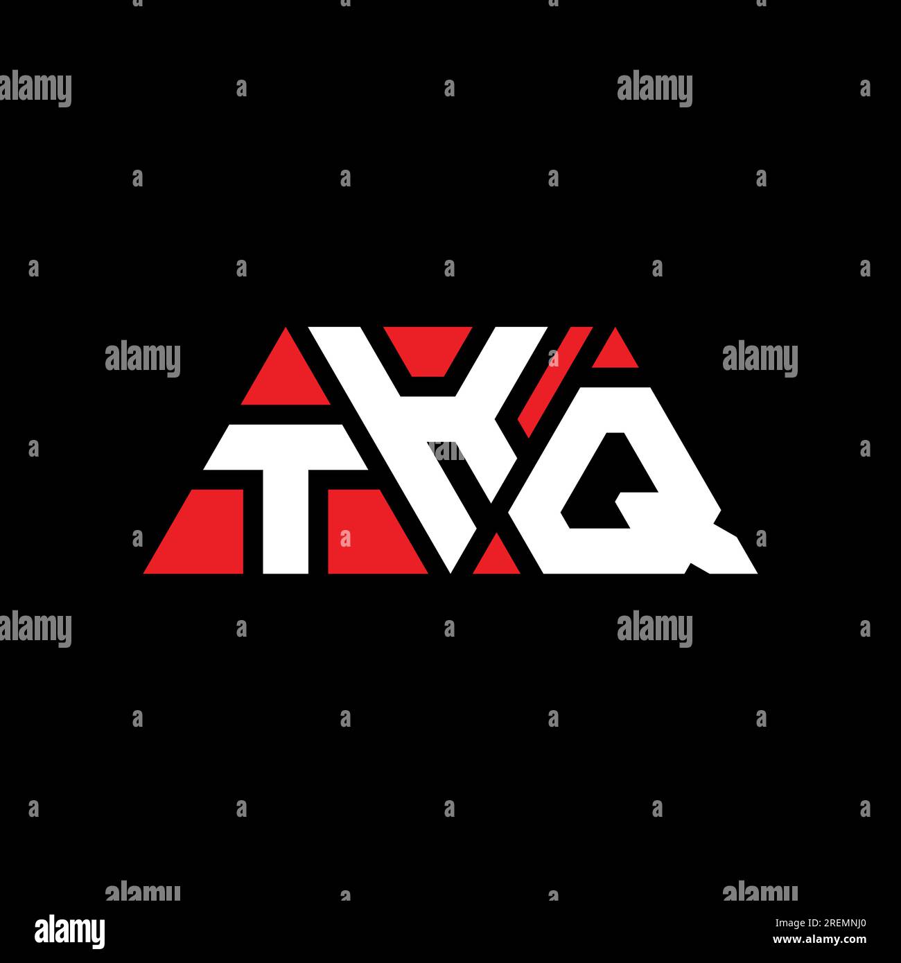 TKQ triangle letter logo design with triangle shape. TKQ triangle logo ...
