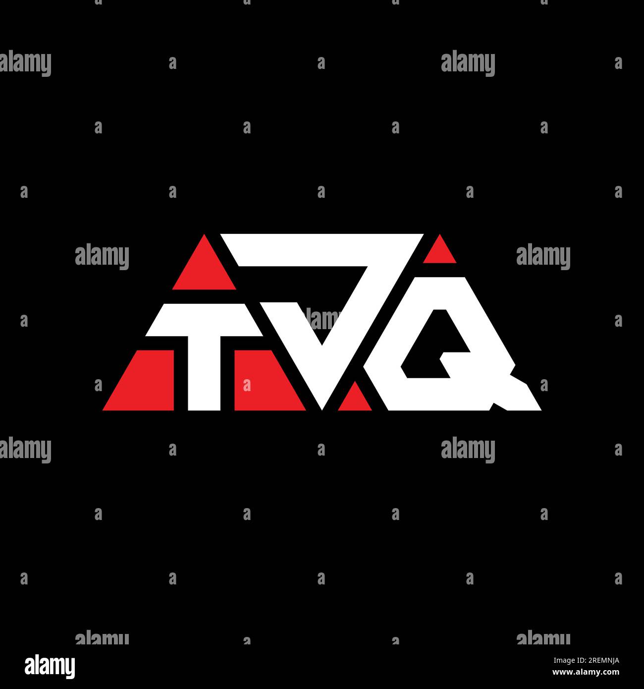 TJQ triangle letter logo design with triangle shape. TJQ triangle logo ...