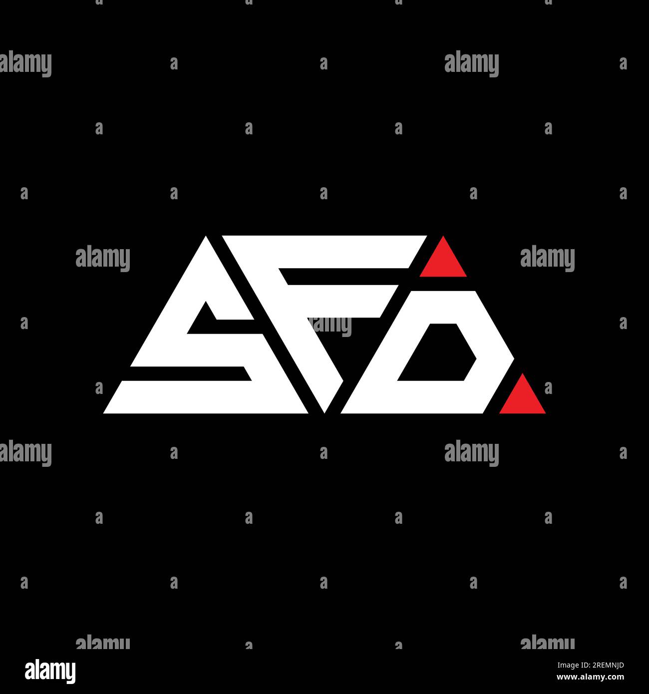 SFD triangle letter logo design with triangle shape. SFD triangle logo ...