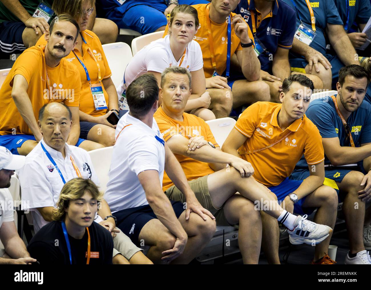 FUKUOKA - Coach Patrick Pearson, national coach Mark Faber and coach ...