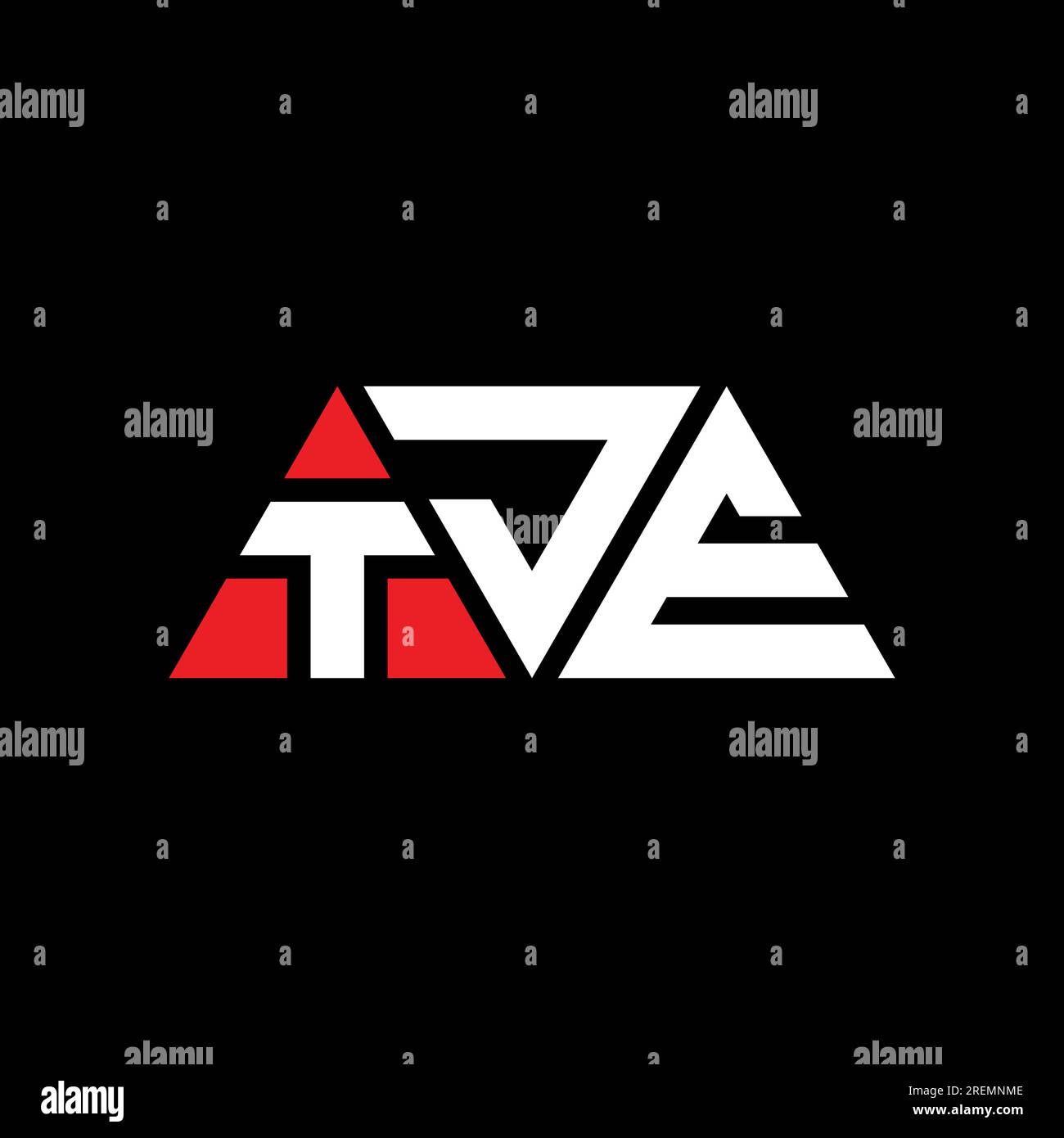 TJE triangle letter logo design with triangle shape. TJE triangle logo ...