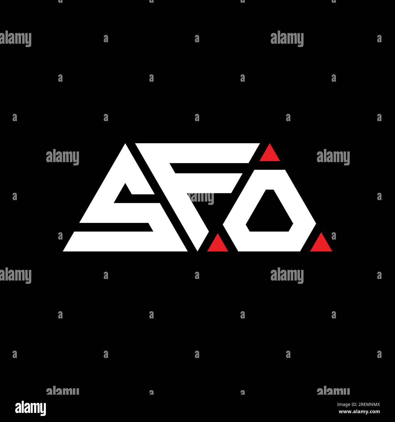 SFO triangle letter logo design with triangle shape. SFO triangle logo ...