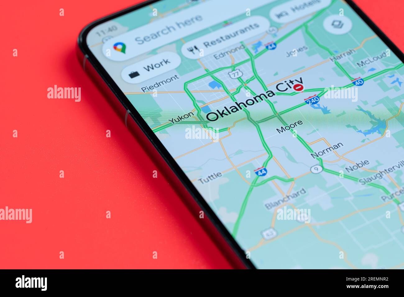 Oklahoma destination maps hi-res stock photography and images - Alamy