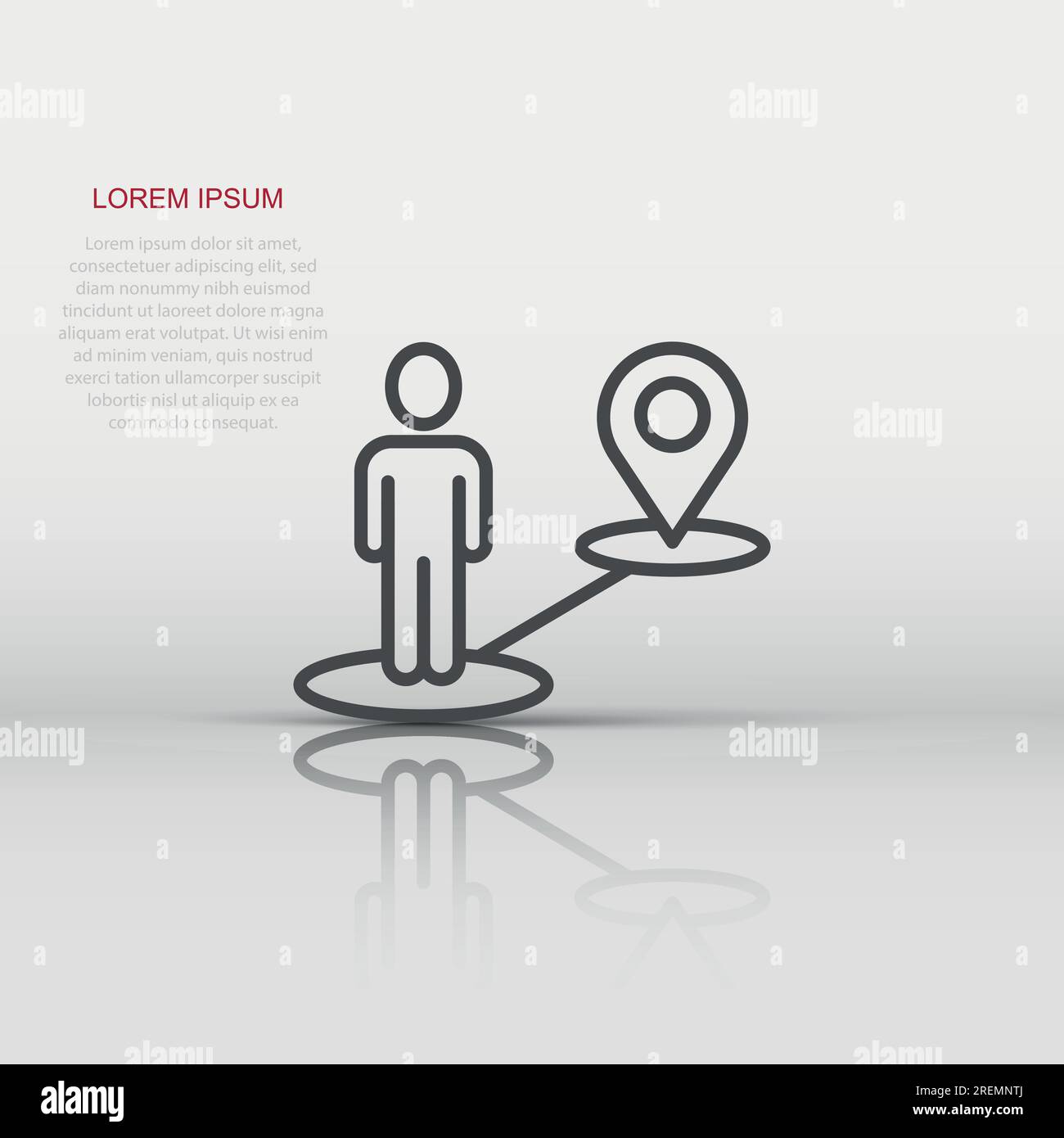 Map pin icon in flat style. Gps navigation vector illustration on white ...