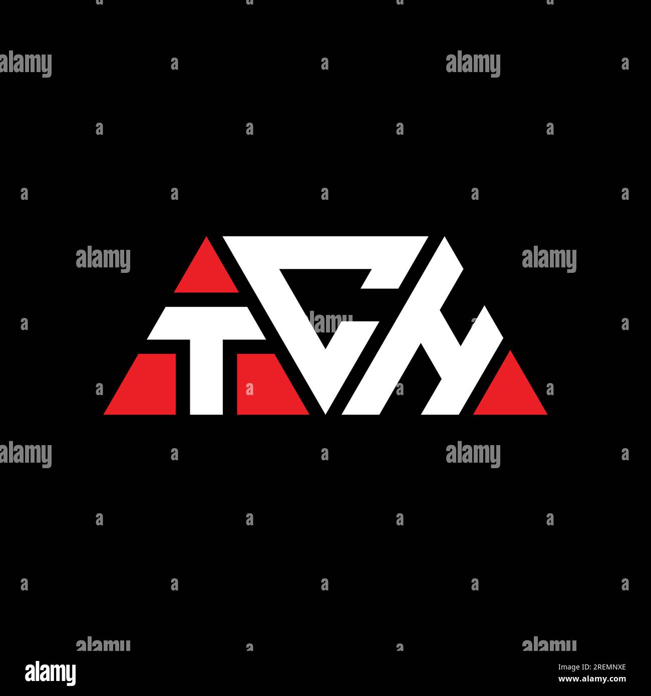 TCH triangle letter logo design with triangle shape. TCH triangle logo ...