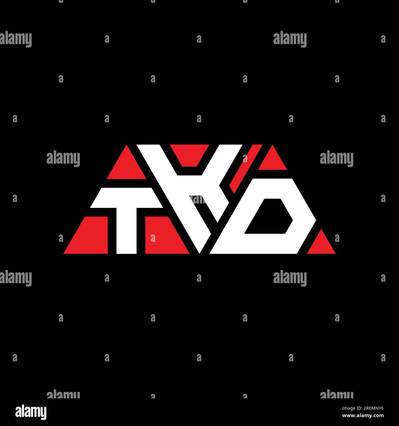 TKD triangle letter logo design with triangle shape. TKD triangle logo ...