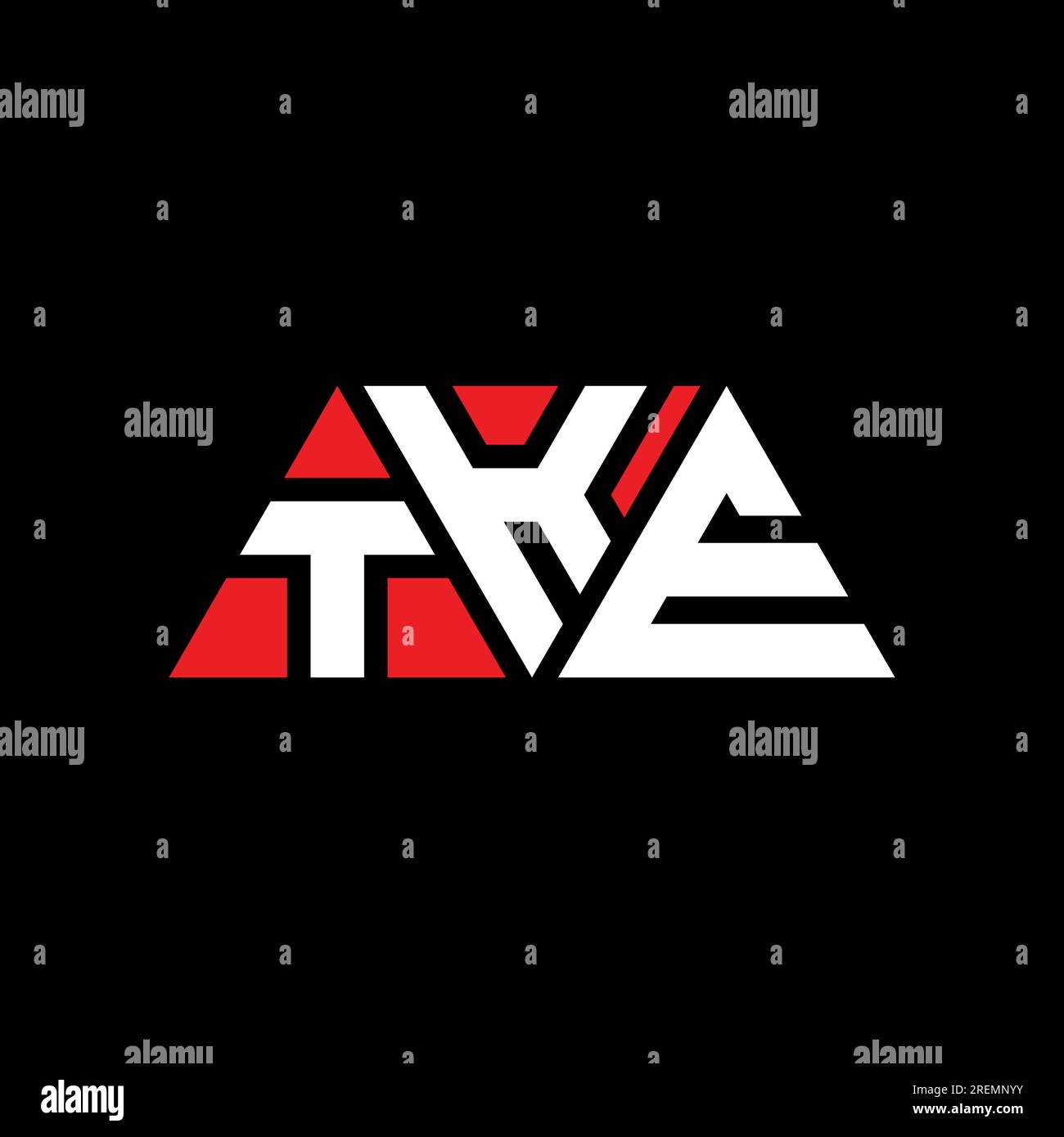 TKE triangle letter logo design with triangle shape. TKE triangle logo ...
