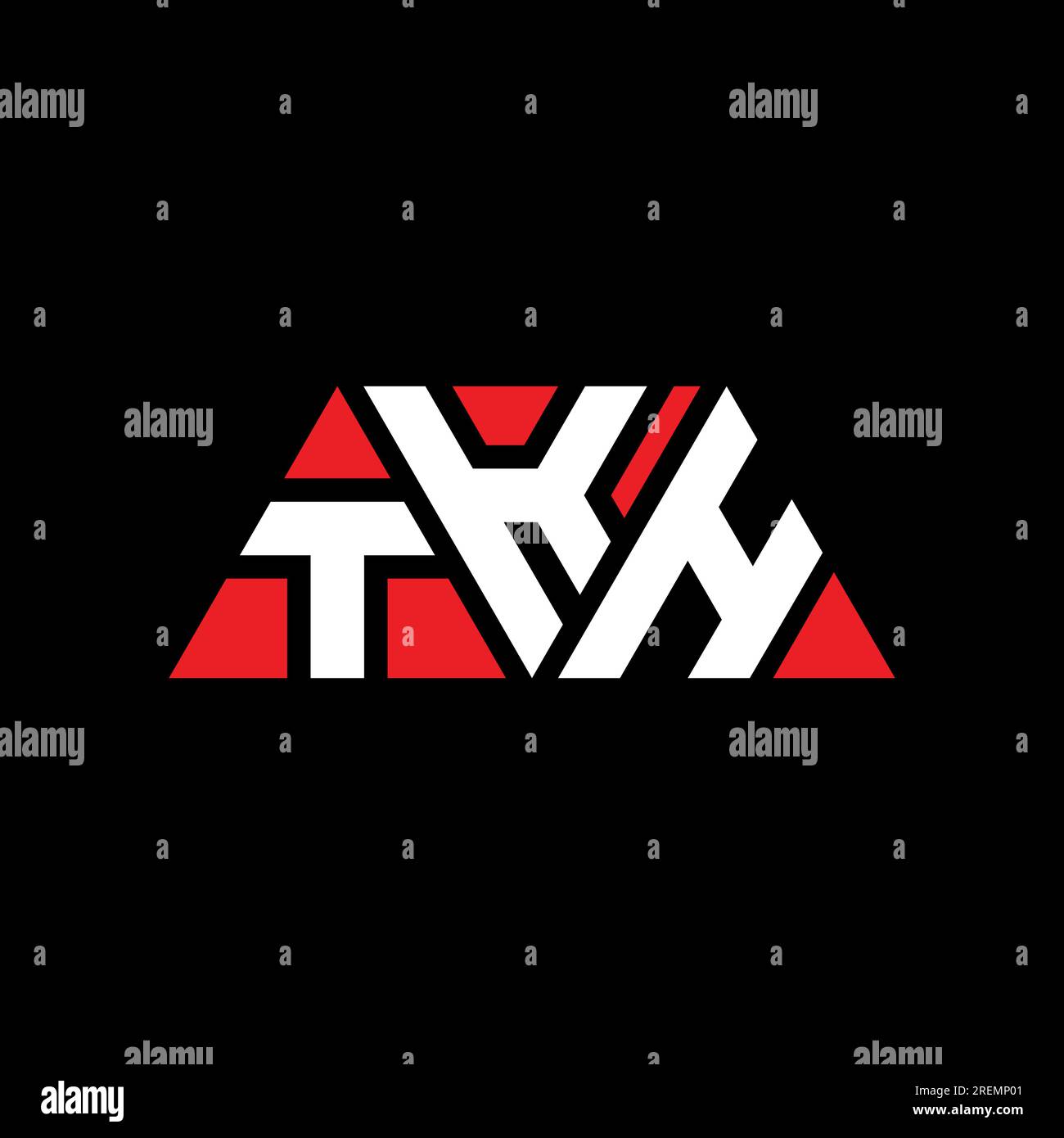 TKH triangle letter logo design with triangle shape. TKH triangle logo design monogram. TKH ...