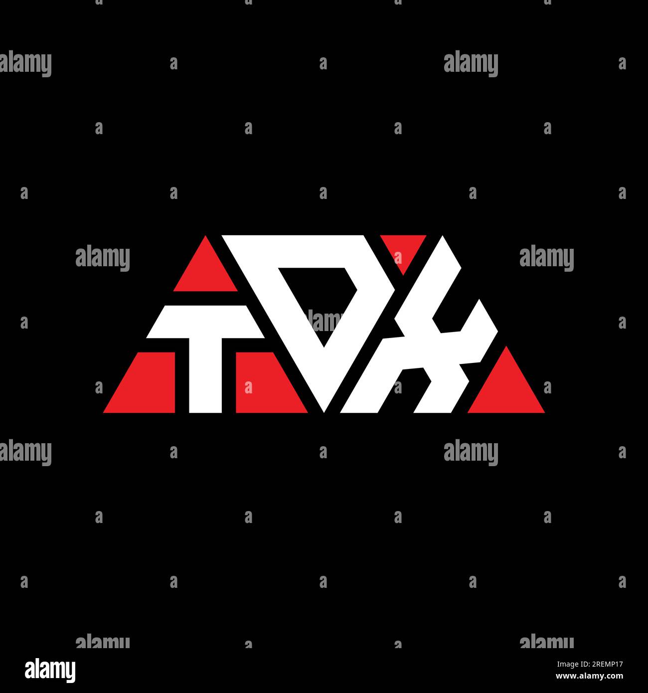 TDX triangle letter logo design with triangle shape. TDX triangle logo ...