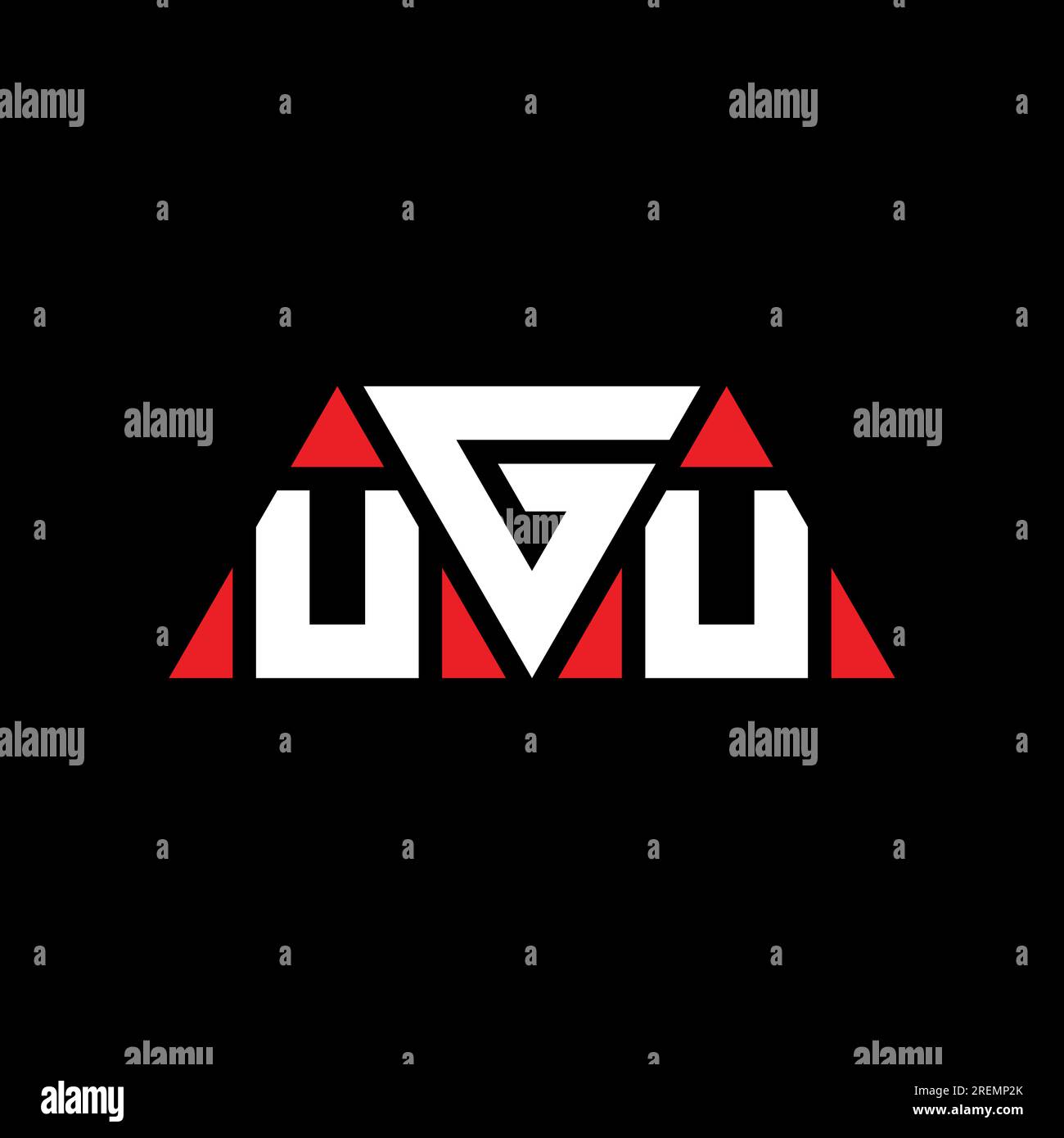 UGU triangle letter logo design with triangle shape. UGU triangle logo ...