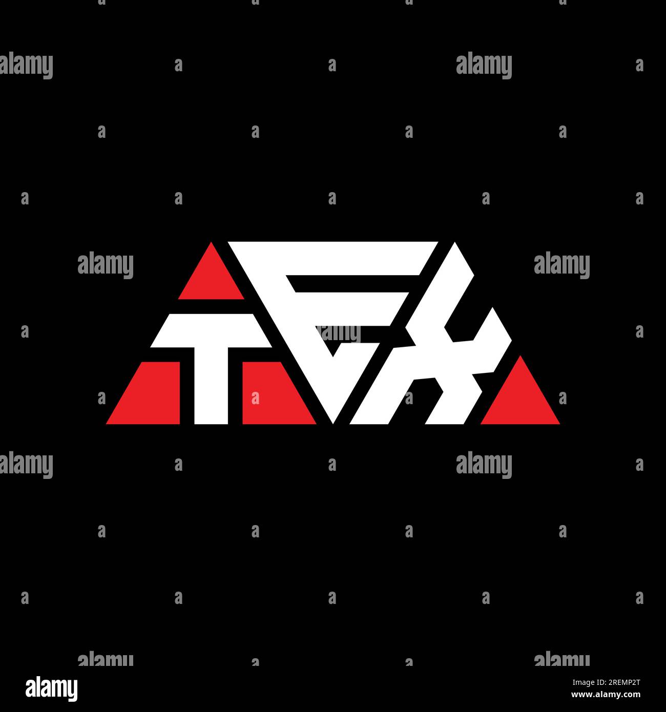 TEX triangle letter logo design with triangle shape. TEX triangle logo ...