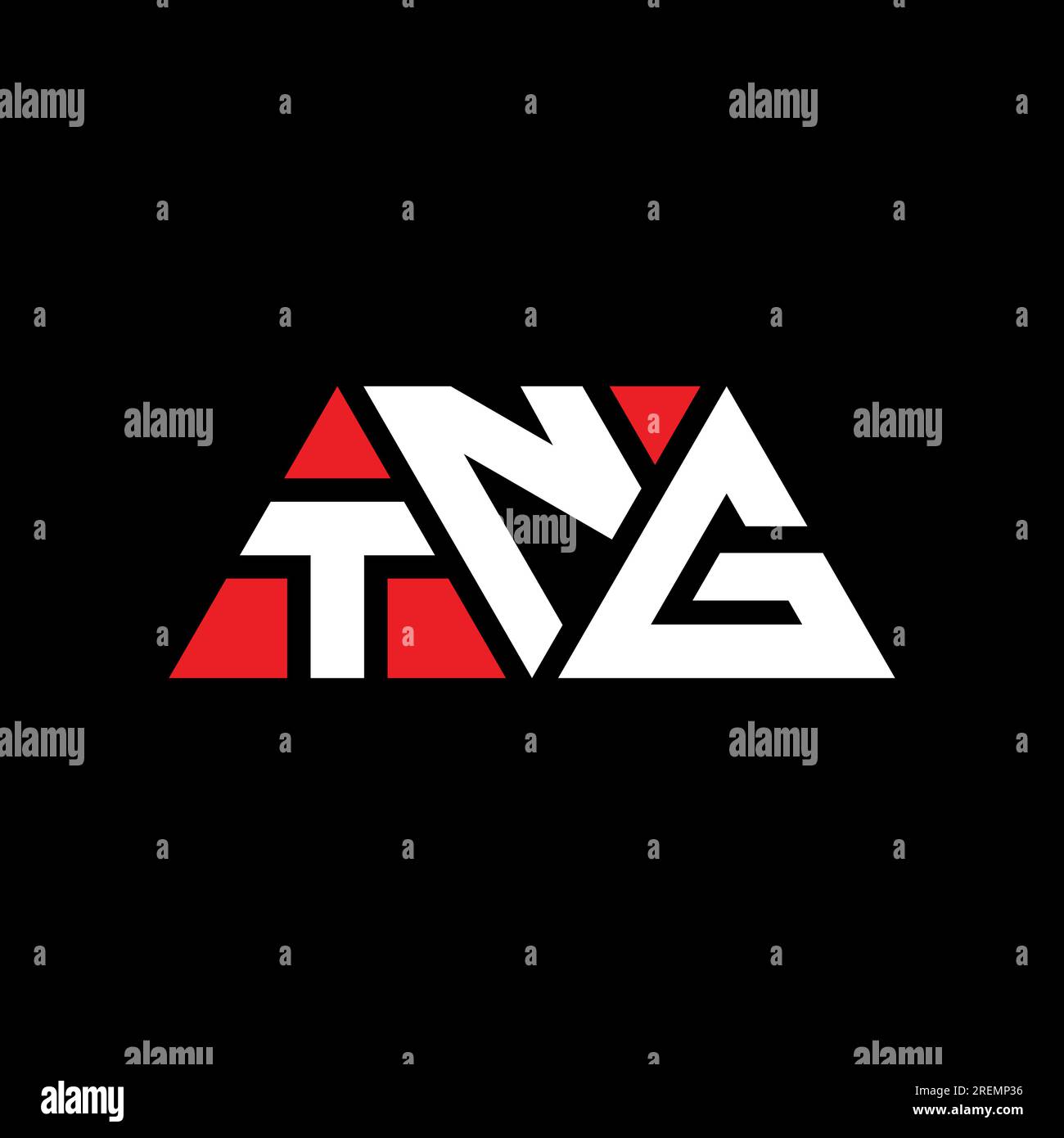 TNG triangle letter logo design with triangle shape. TNG triangle logo ...