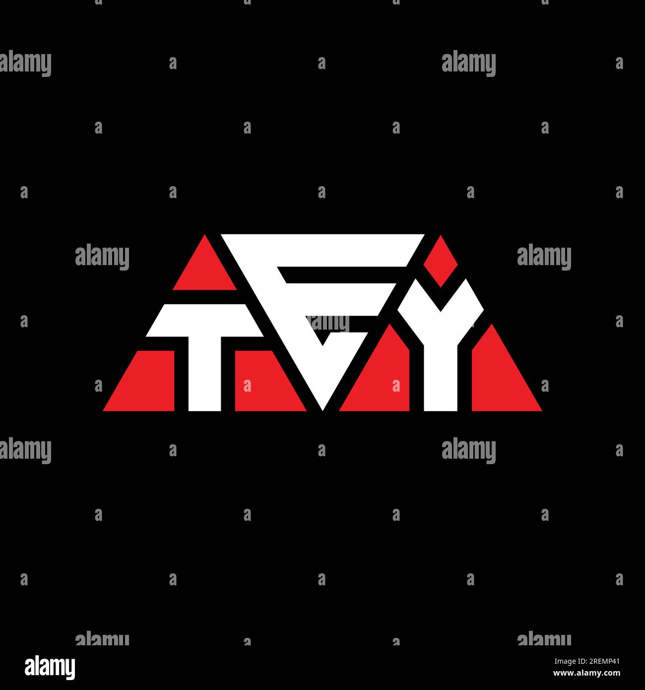 TEY triangle letter logo design with triangle shape. TEY triangle logo ...