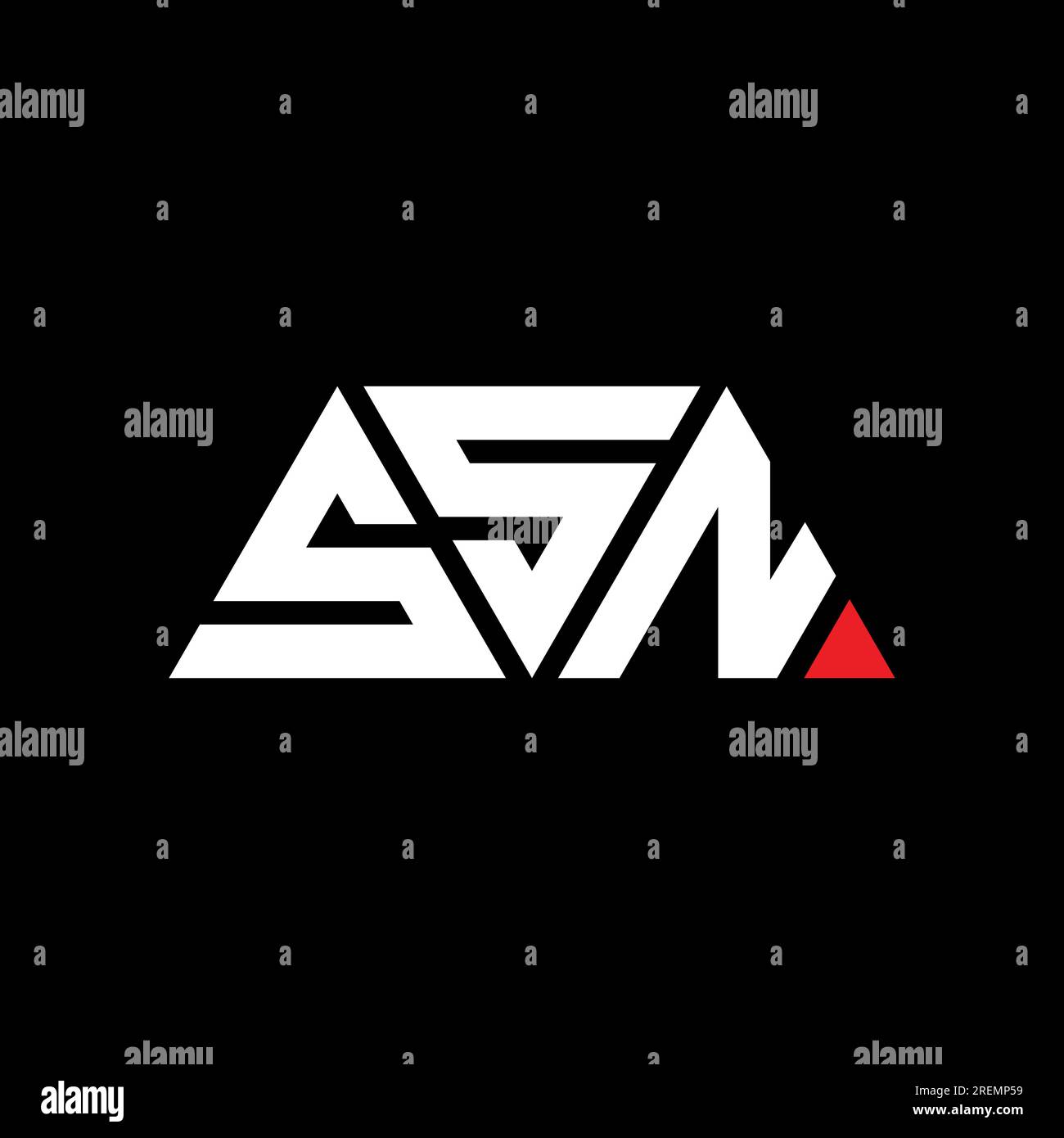 SSN triangle letter logo design with triangle shape. SSN triangle logo ...