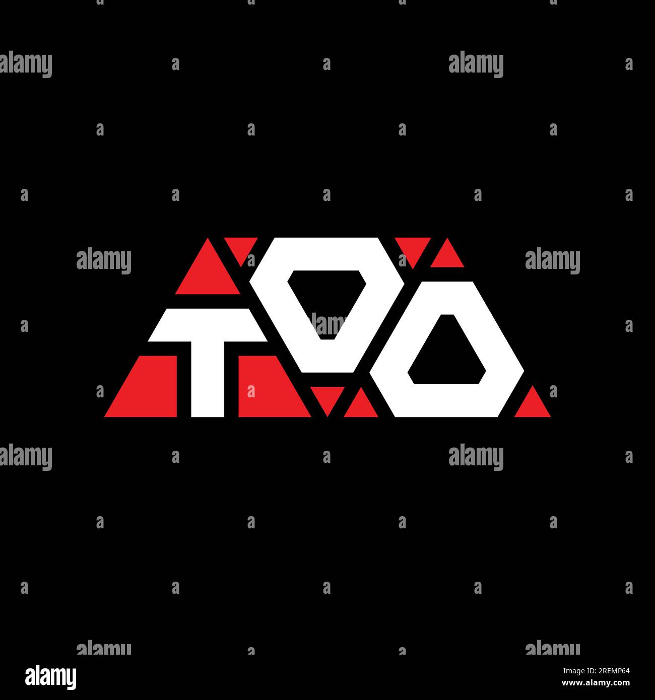 TOO triangle letter logo design with triangle shape. TOO triangle logo ...