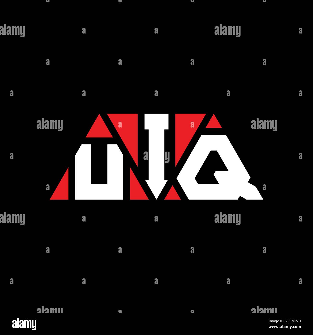 UIQ triangle letter logo design with triangle shape. UIQ triangle logo ...