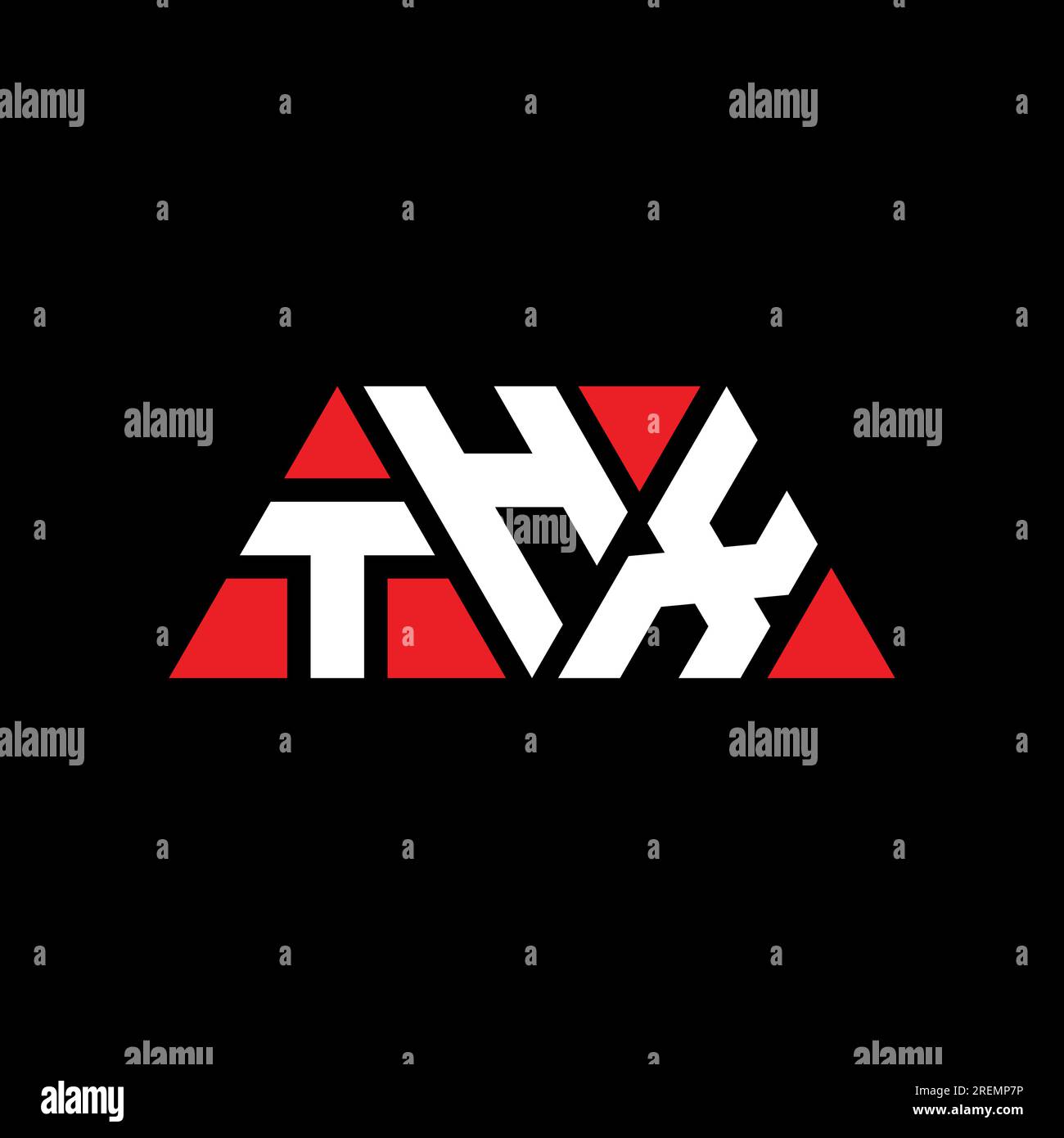 THX triangle letter logo design with triangle shape. THX triangle logo design monogram. THX ...