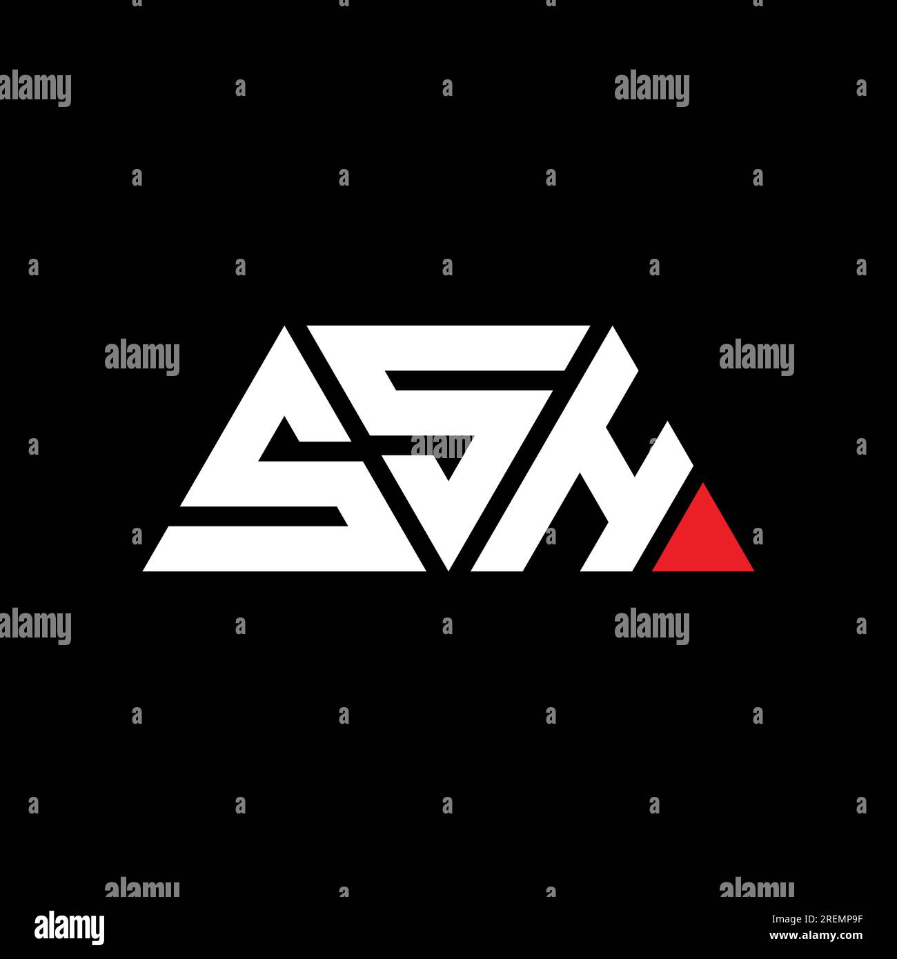 SSH triangle letter logo design with triangle shape. SSH triangle logo ...