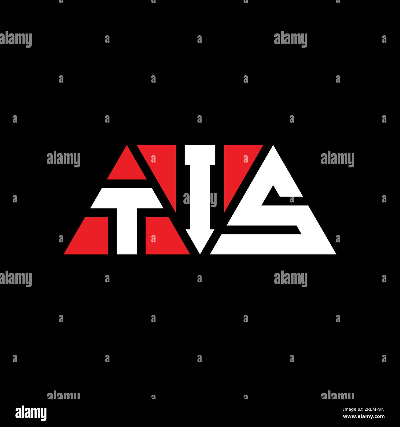 TIS triangle letter logo design with triangle shape. TIS triangle logo ...