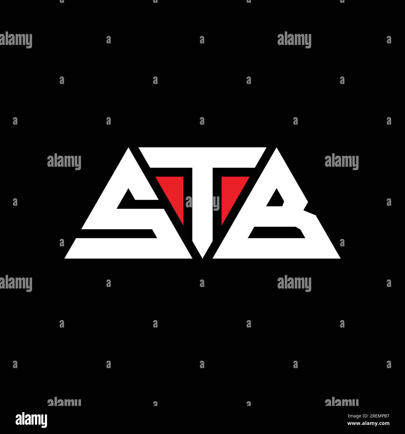 STB triangle letter logo design with triangle shape. STB triangle logo ...