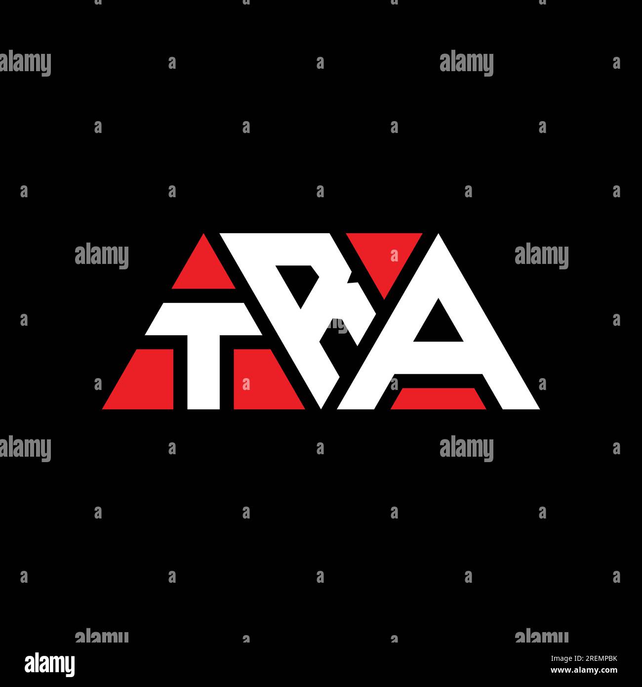 TRA triangle letter logo design with triangle shape. TRA triangle logo ...
