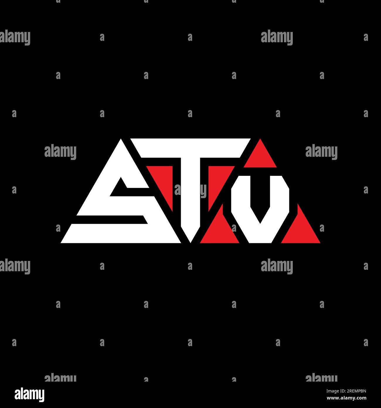 STV triangle letter logo design with triangle shape. STV triangle logo ...