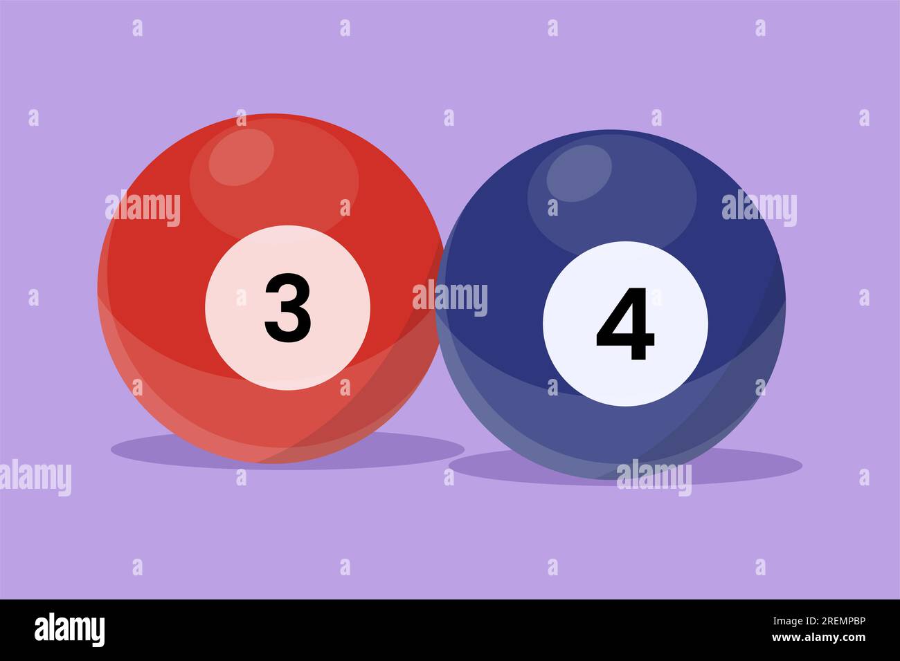 Number three billiard ball hi-res stock photography and images - Alamy