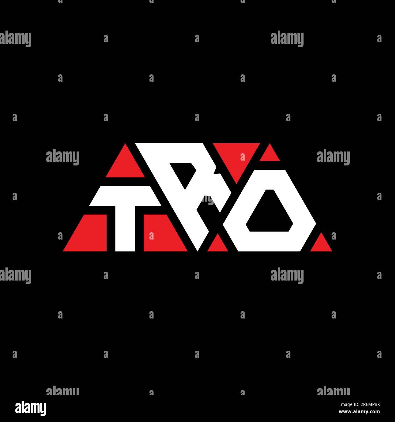 TRO triangle letter logo design with triangle shape. TRO triangle logo ...