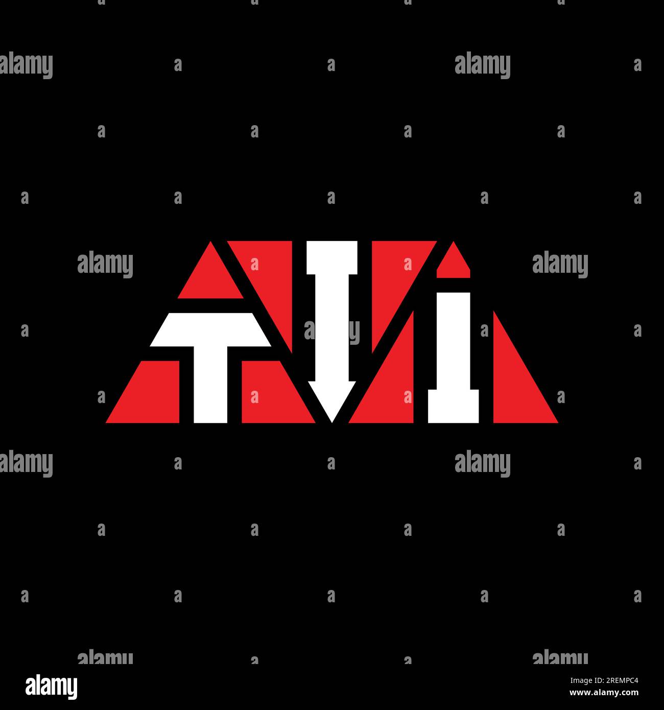 TII triangle letter logo design with triangle shape. TII triangle logo ...