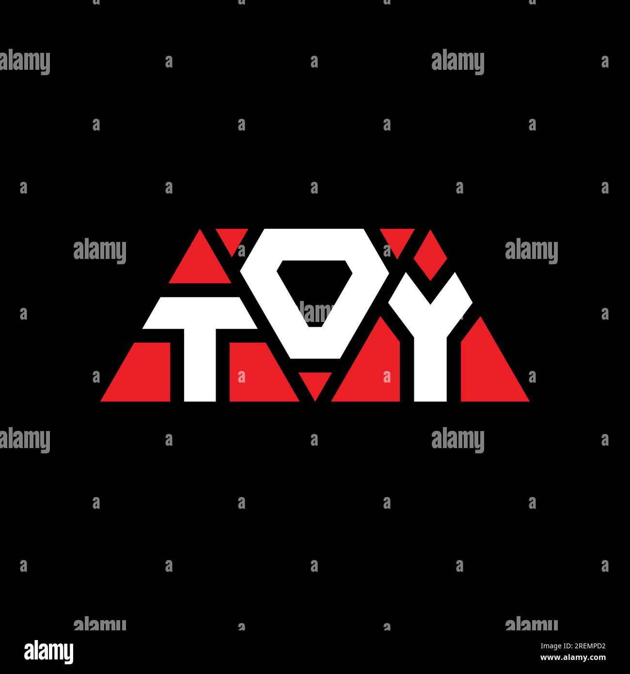 TOY triangle letter logo design with triangle shape. TOY triangle logo ...