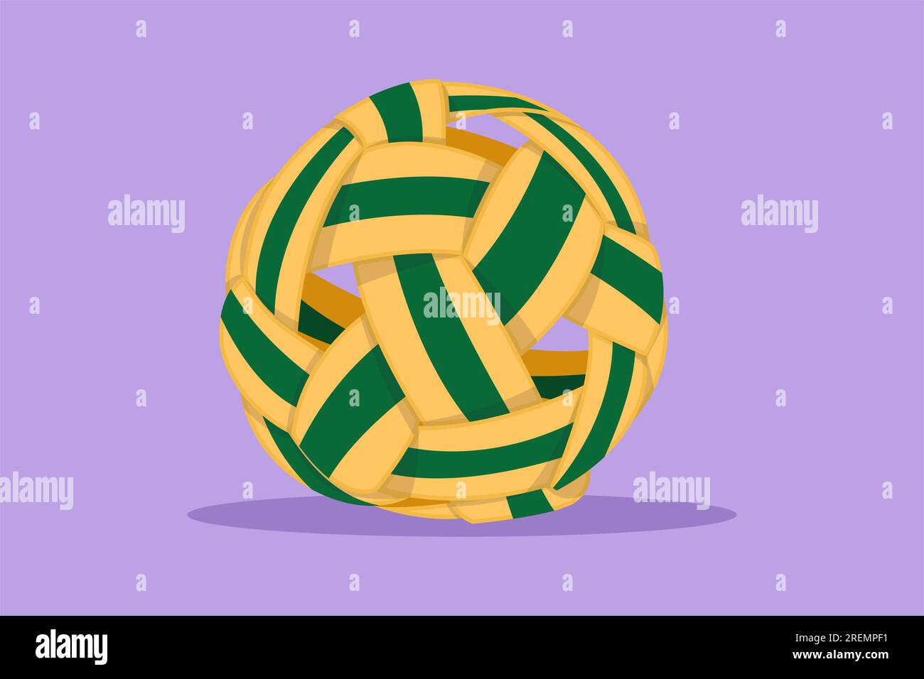 Graphic flat design drawing of sepak takraw ball or rattan ball logo ...