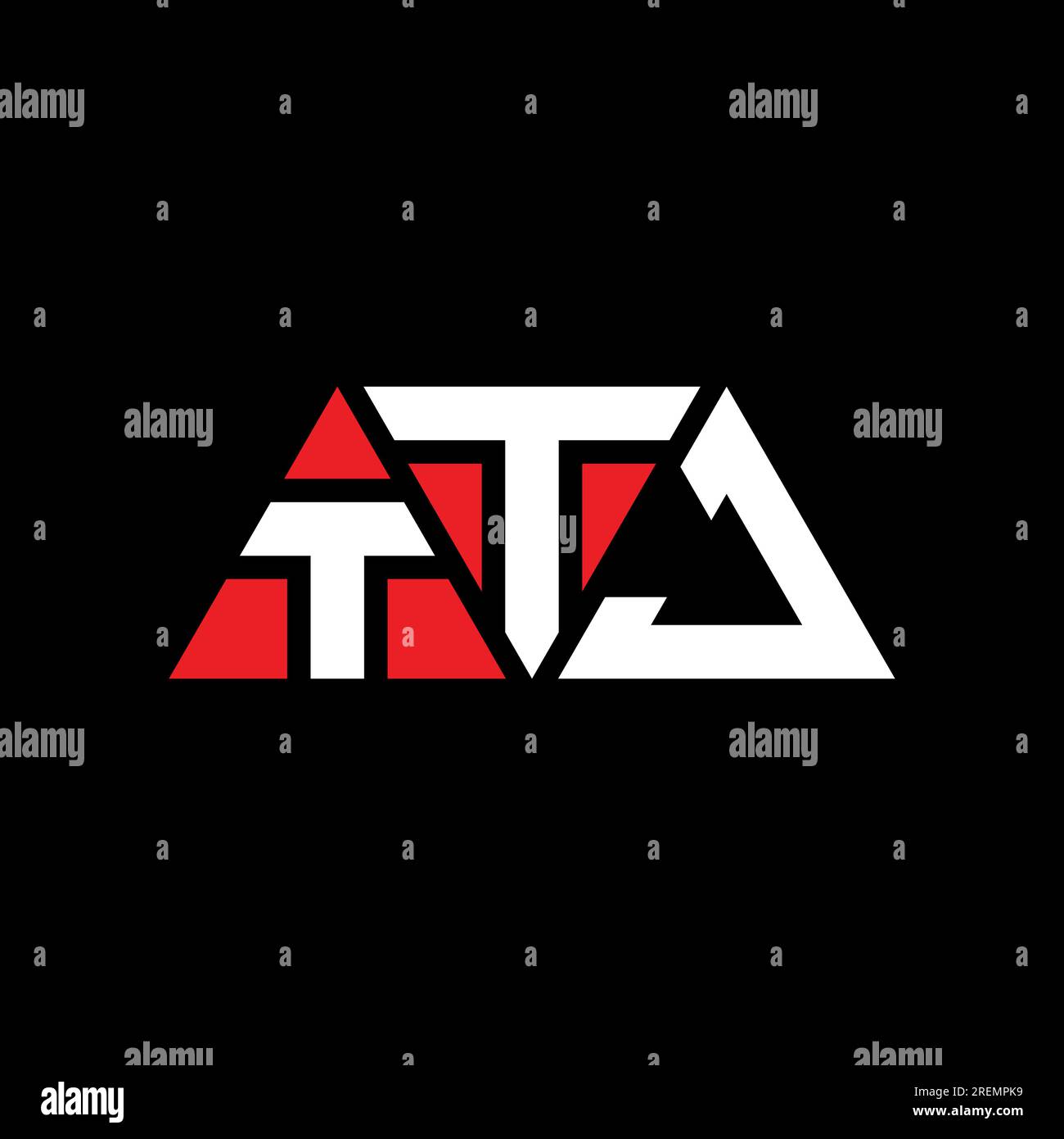 TTJ triangle letter logo design with triangle shape. TTJ triangle logo ...