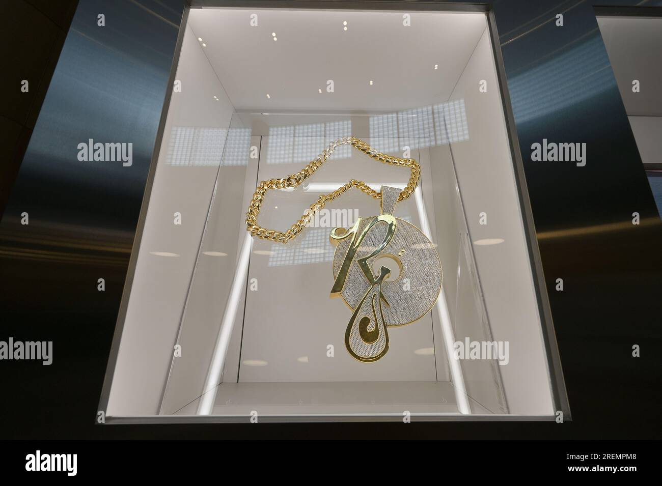 New York, USA. 27th July, 2023. Roc-A-Fella chain on display part of ...
