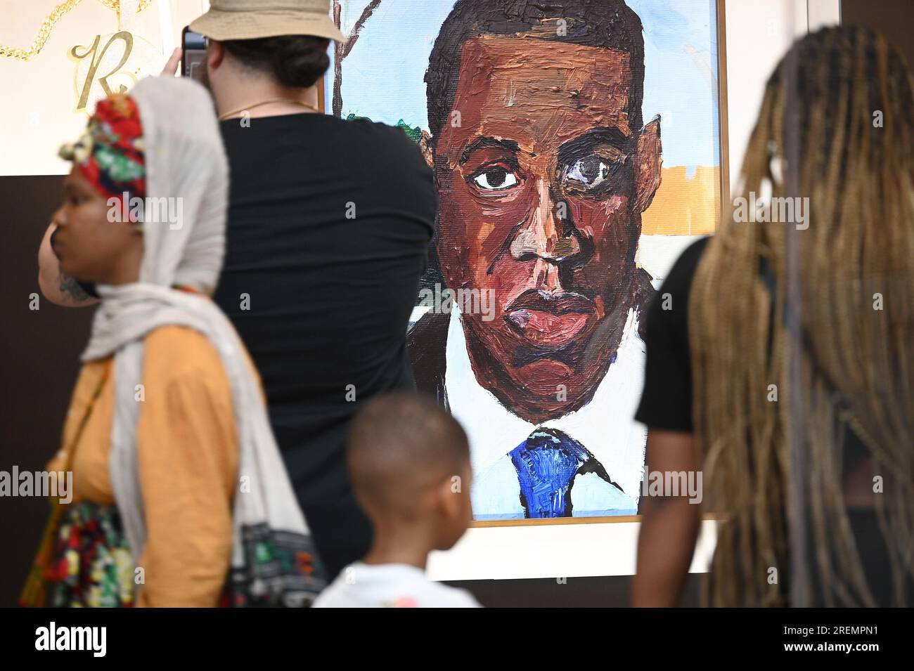 New York, USA. 27th July, 2023. People tour ‘The Book of HOV ...