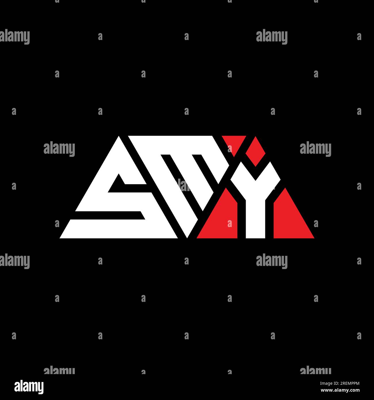 SMY triangle letter logo design with triangle shape. SMY triangle logo ...