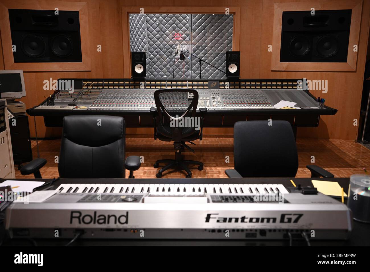New York, USA. 27th July, 2023. Replica of the recording studio used by ...
