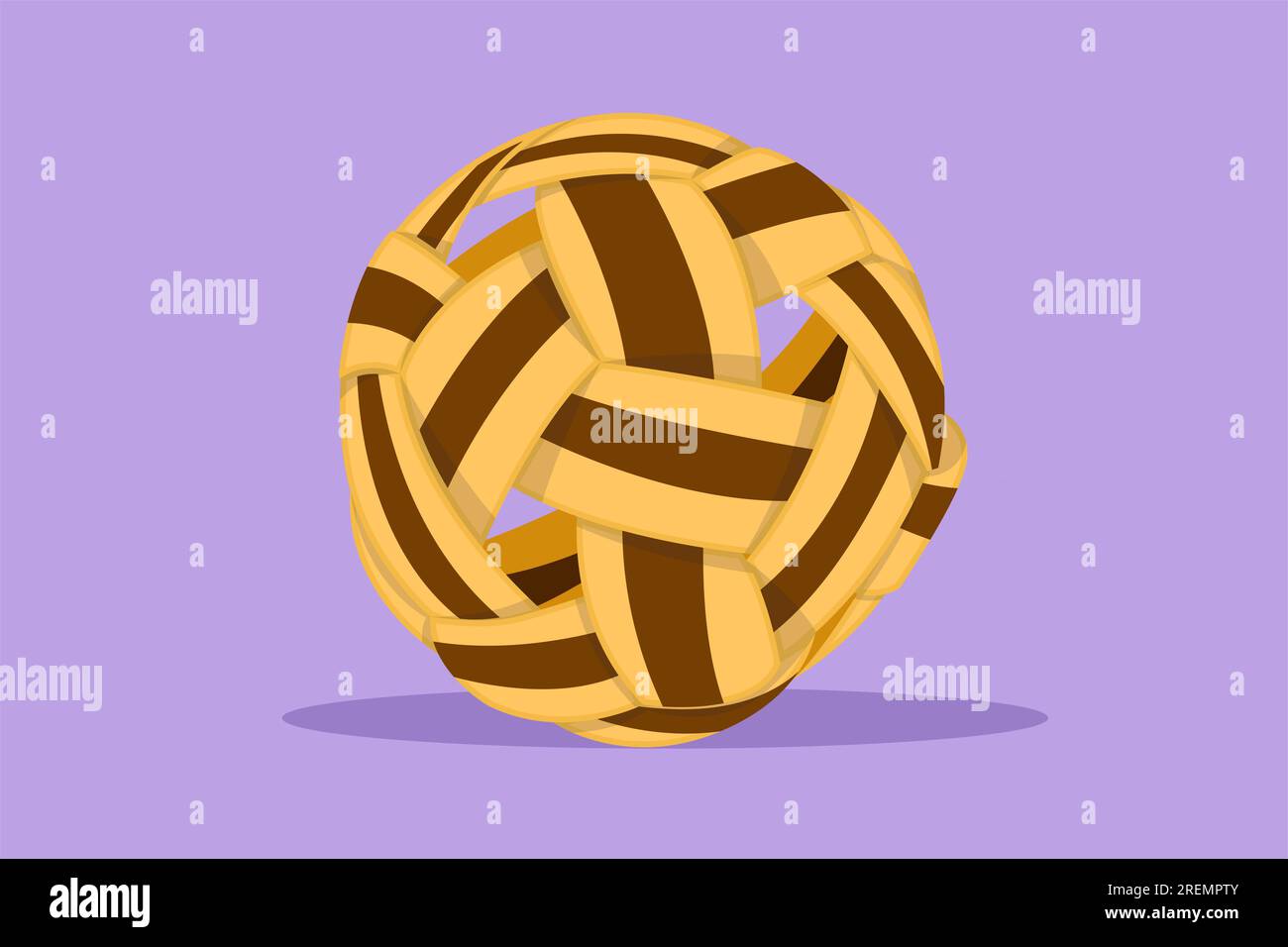 Graphic flat design drawing of sepak takraw ball or rattan ball logo ...