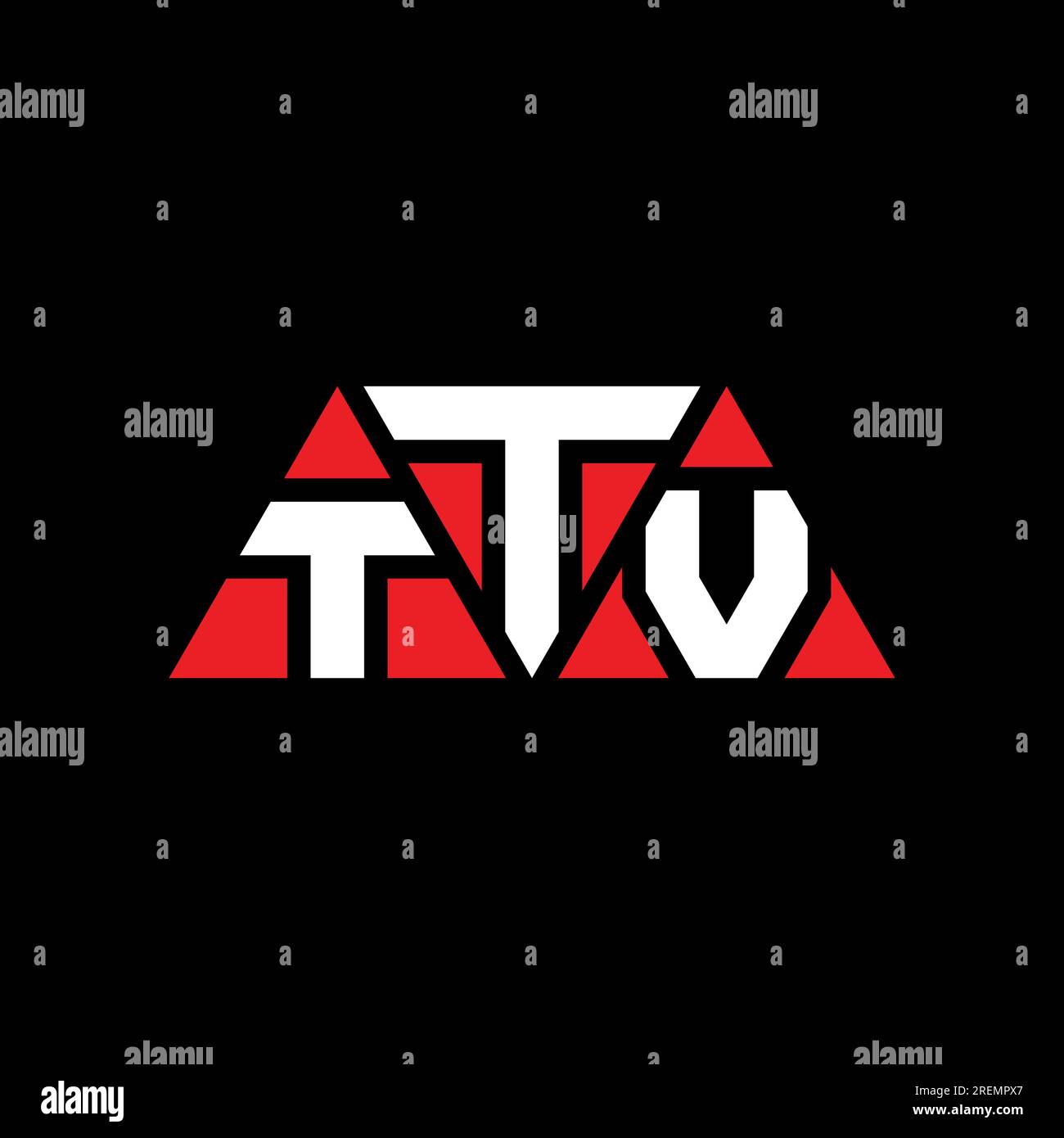 TTV triangle letter logo design with triangle shape. TTV triangle logo ...