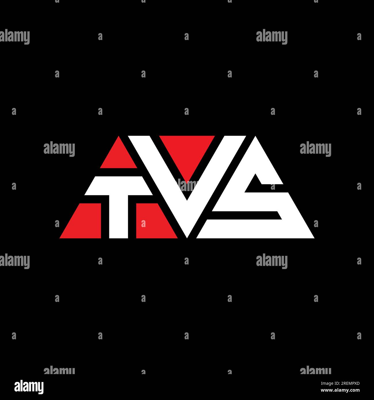 TVS triangle letter logo design with triangle shape. TVS triangle logo design monogram. TVS ...