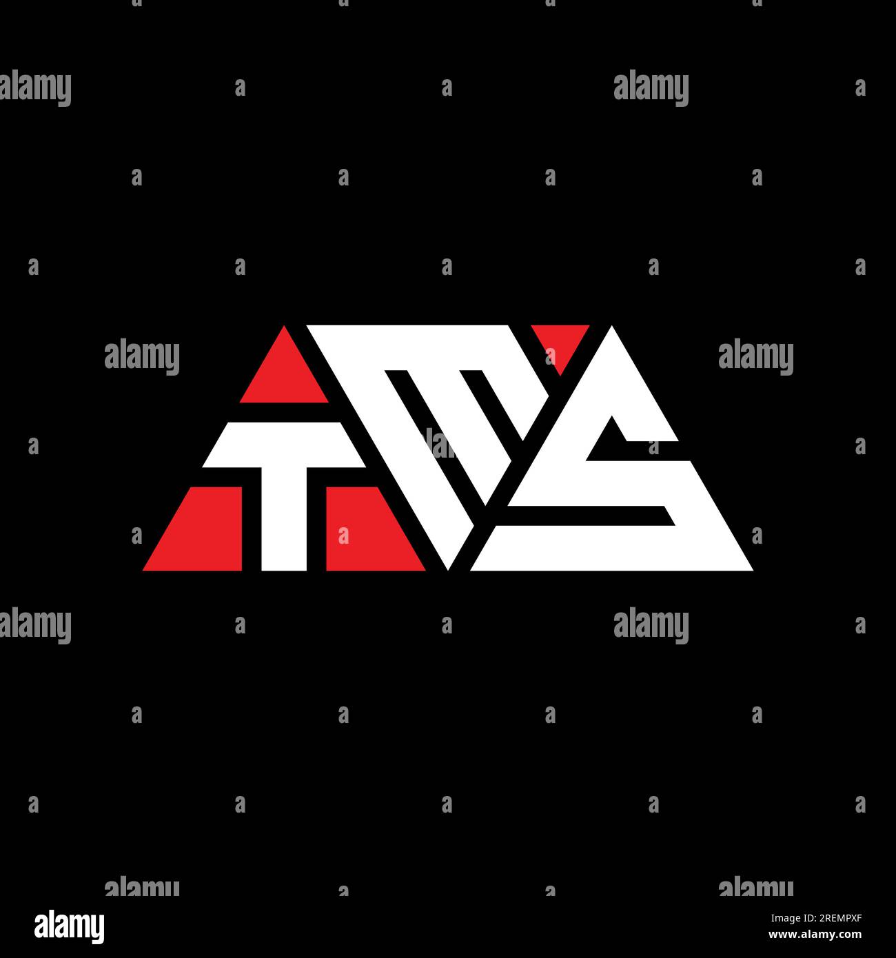 TMS triangle letter logo design with triangle shape. TMS triangle logo ...
