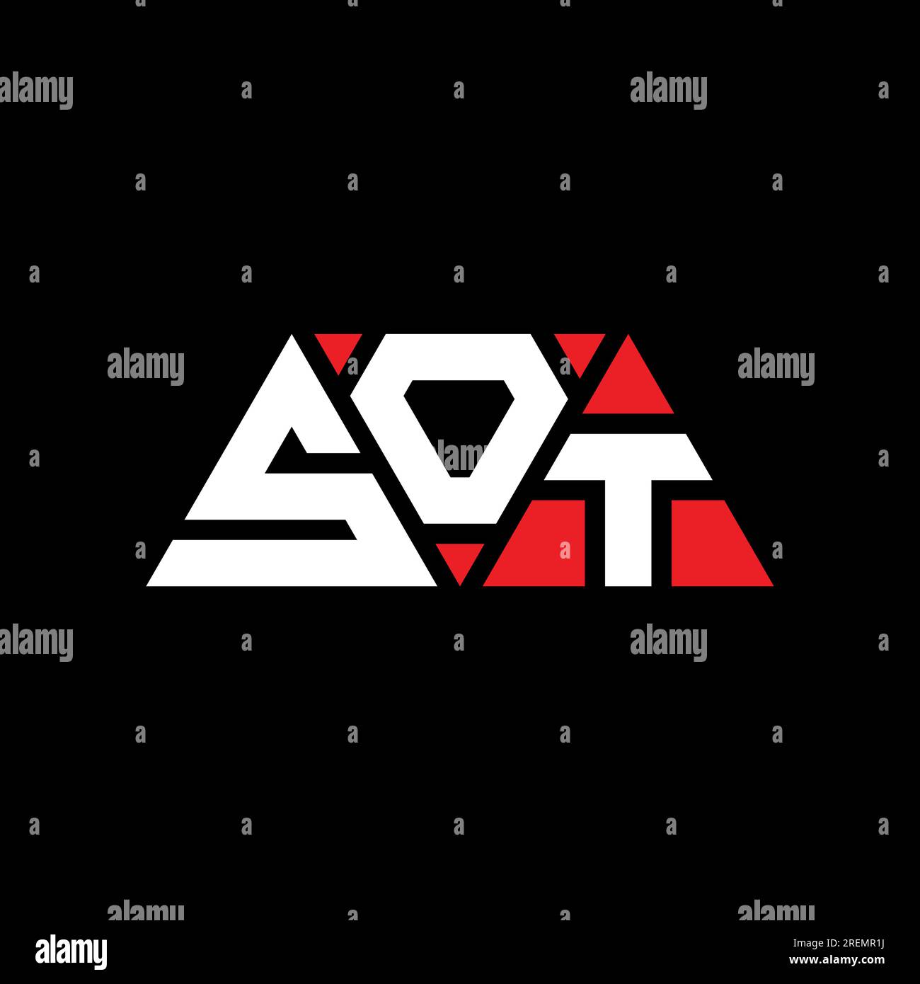 SOT triangle letter logo design with triangle shape. SOT triangle logo ...