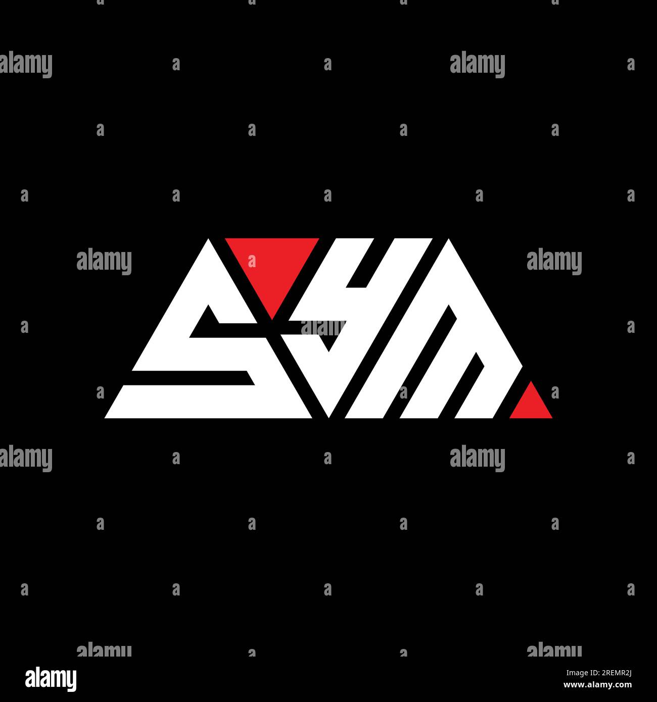 SYM triangle letter logo design with triangle shape. SYM triangle logo ...