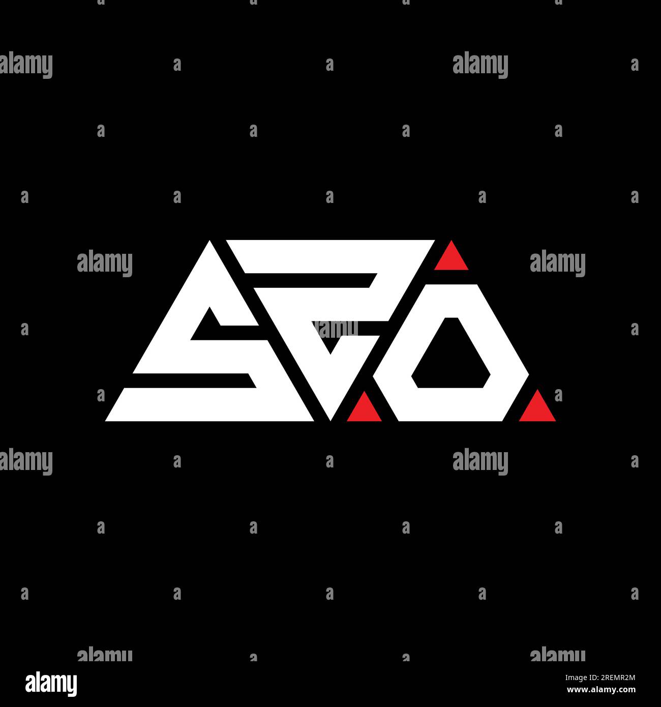 SZO triangle letter logo design with triangle shape. SZO triangle logo ...