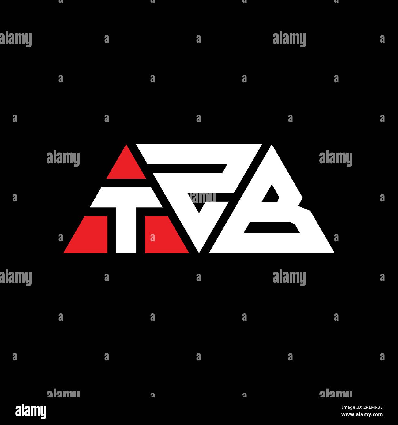 TZB triangle letter logo design with triangle shape. TZB triangle logo ...