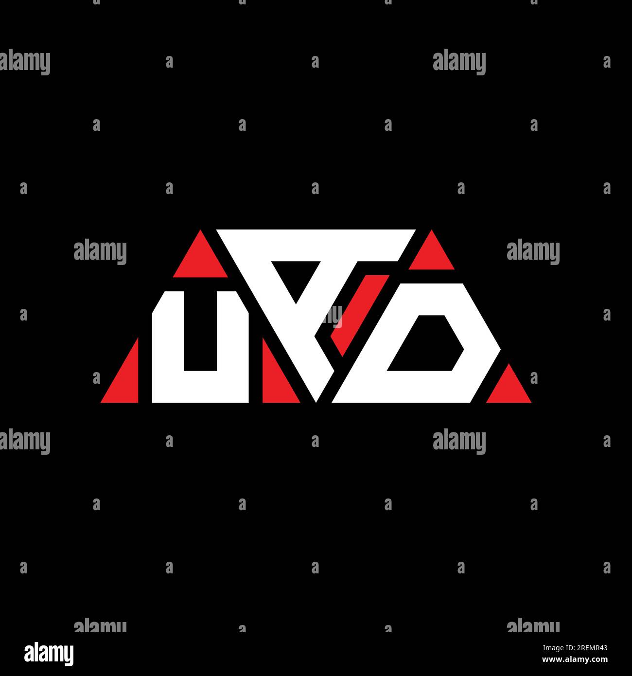 UAD triangle letter logo design with triangle shape. UAD triangle logo ...