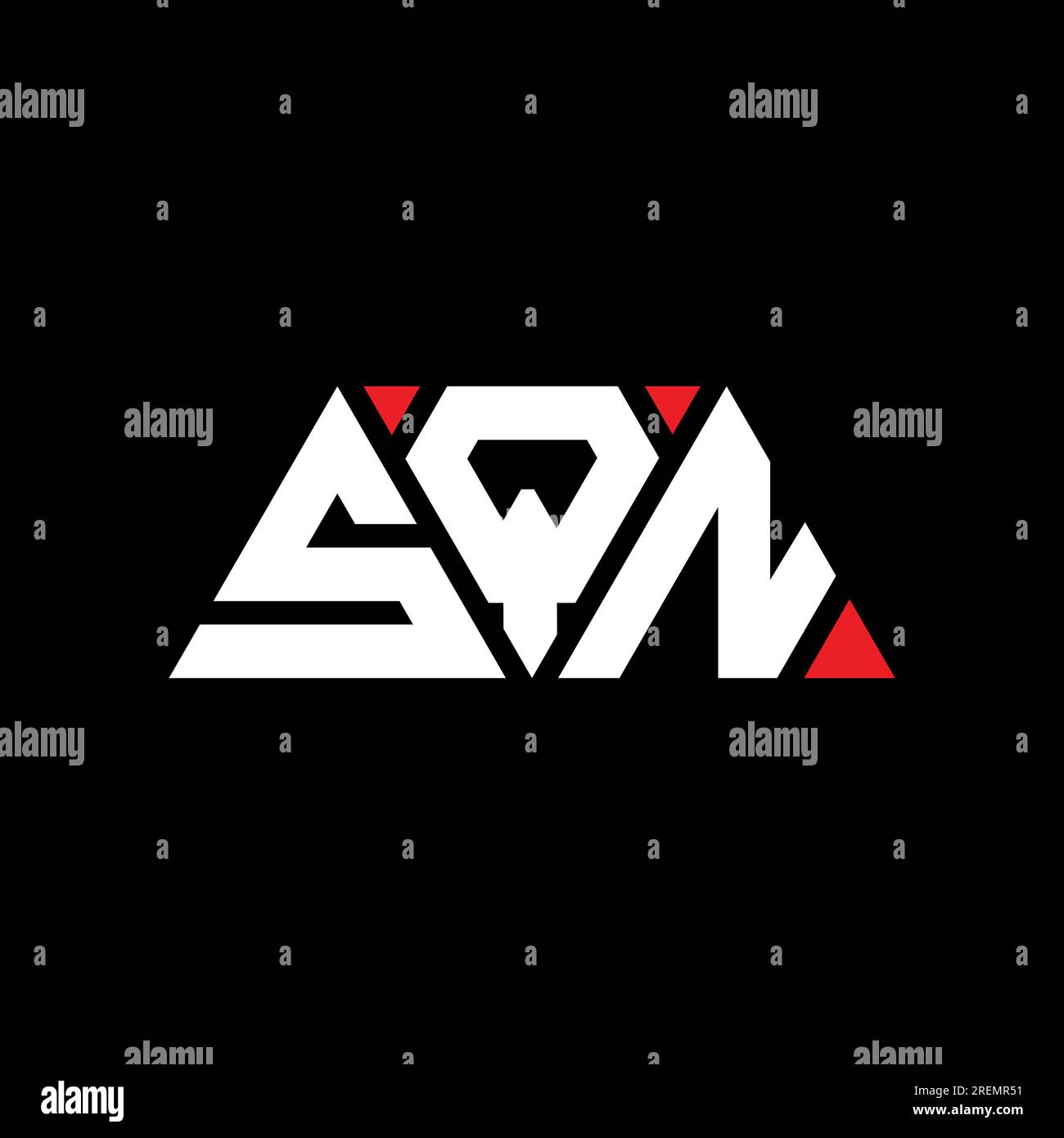 SQN triangle letter logo design with triangle shape. SQN triangle logo ...