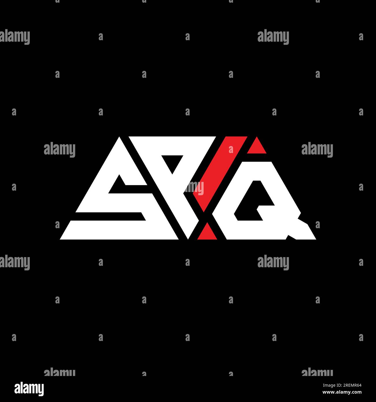 SPQ triangle letter logo design with triangle shape. SPQ triangle logo ...