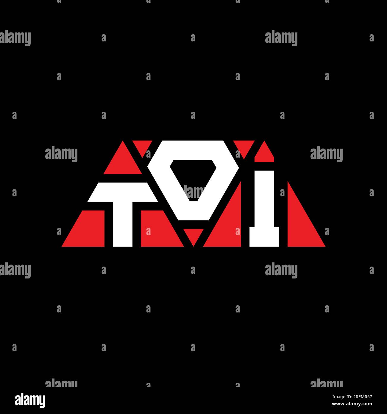 TOI triangle letter logo design with triangle shape. TOI triangle logo ...