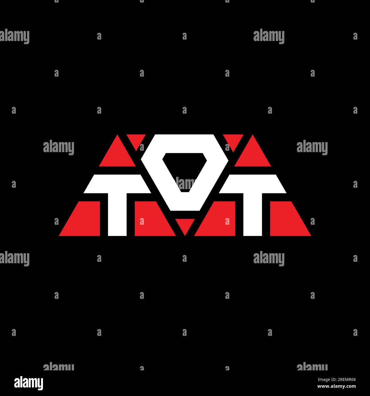 TOT triangle letter logo design with triangle shape. TOT triangle logo ...