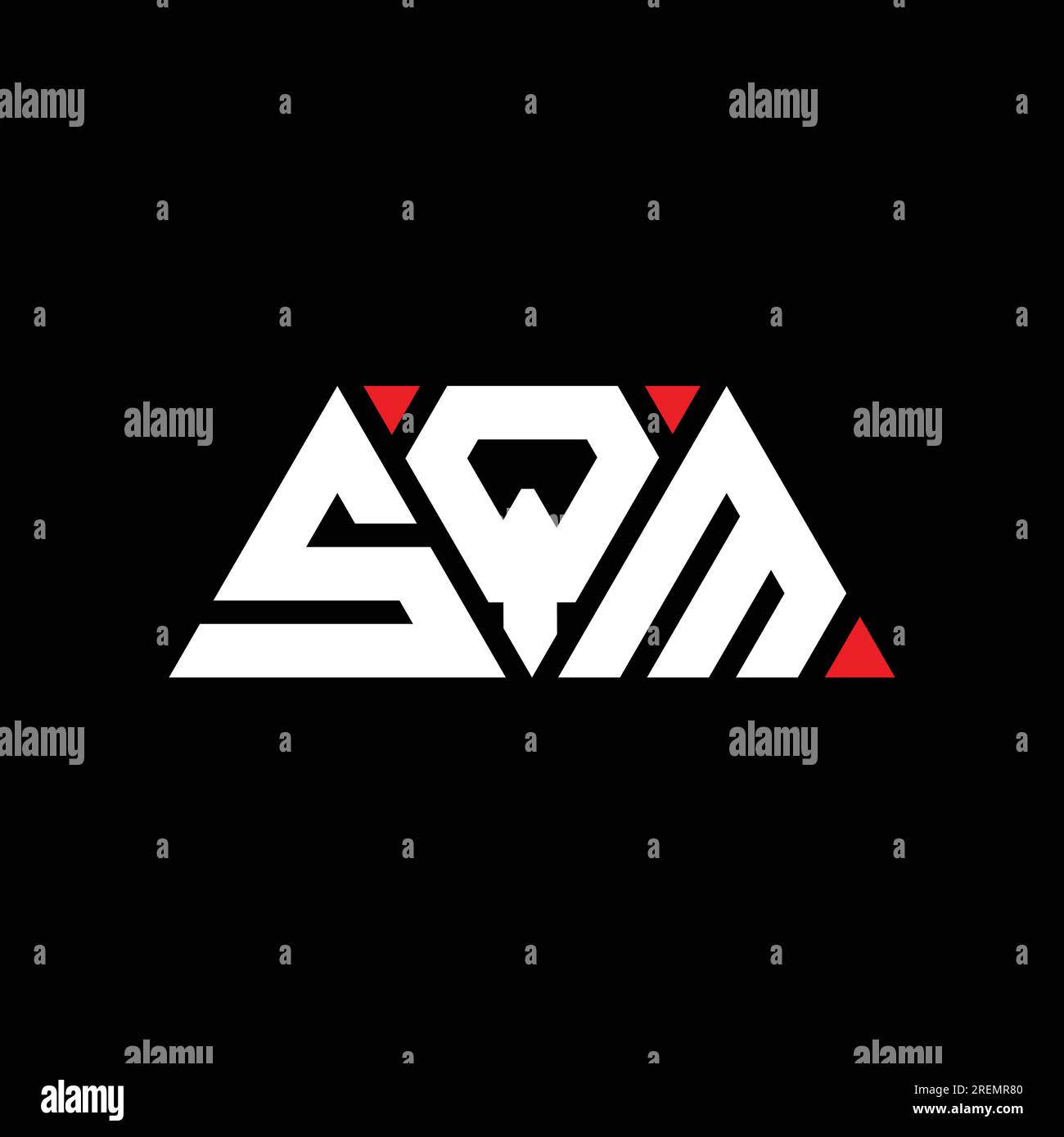 SQM triangle letter logo design with triangle shape. SQM triangle logo ...